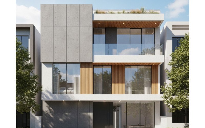 Modern Elevation Design for an Urban Home