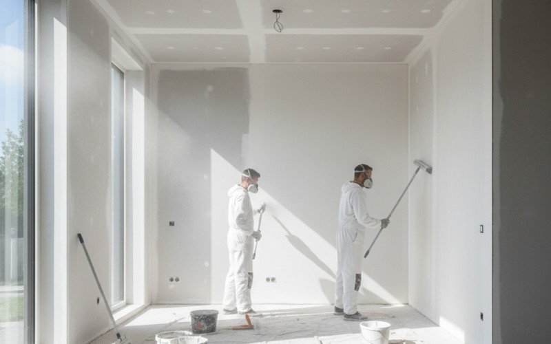 Putty & Primer Work Update: Walls Getting Smooth Finish