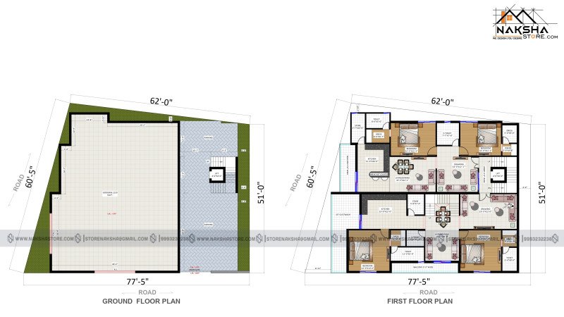 Elegant 2BHK House Plan | 50x60 ft Spacious Modern Home Layout