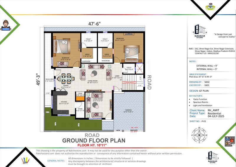 47.5x49.2X68.5 House Plan A02