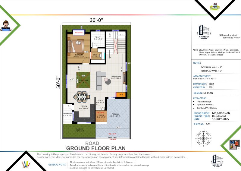 30x50 House Plan A1